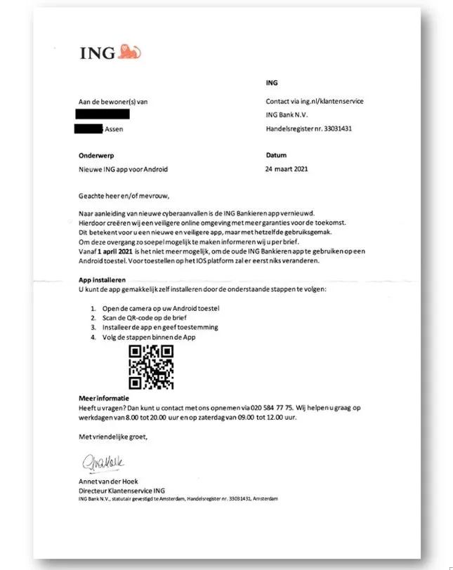 Herken valse brieven - ING